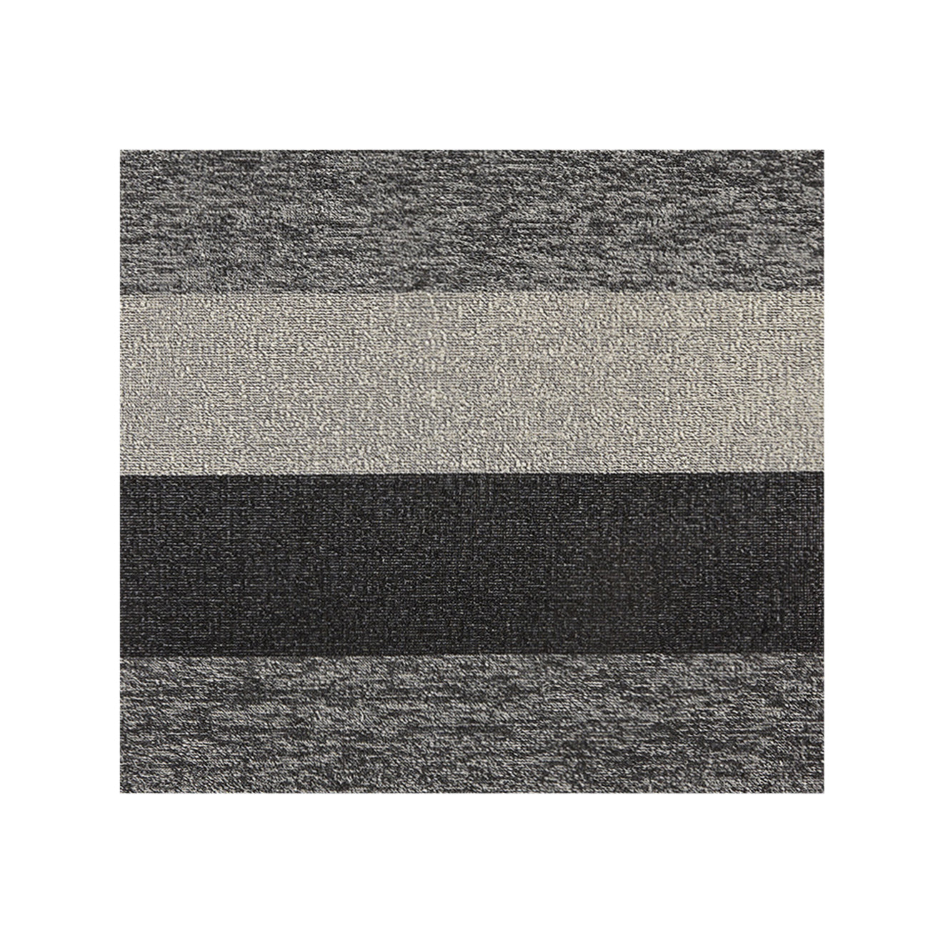 Marbled Stripe Shag Mat Samples - Salt & Pepper