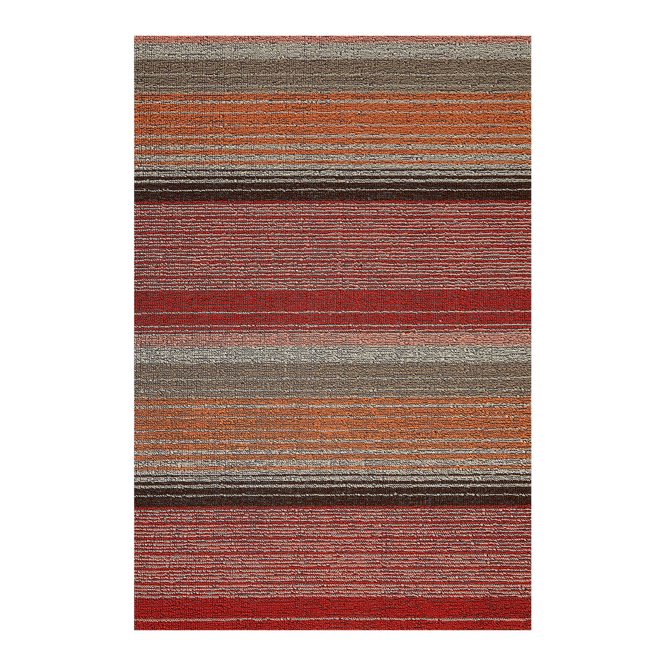 Pop Stripe Shag Mats - Paprika
